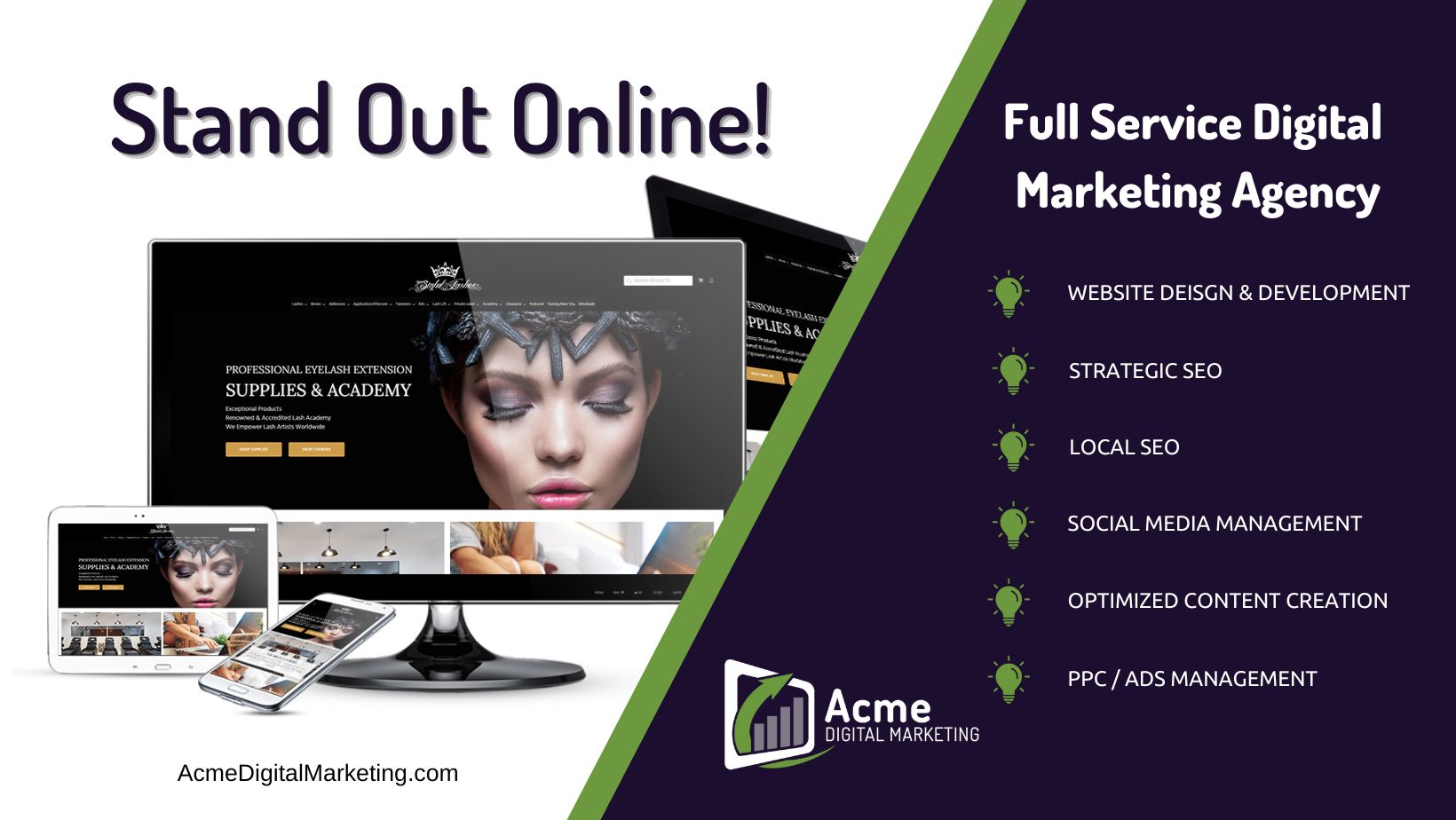 Connect with Acme Digital Marketing - Web Design & SEO